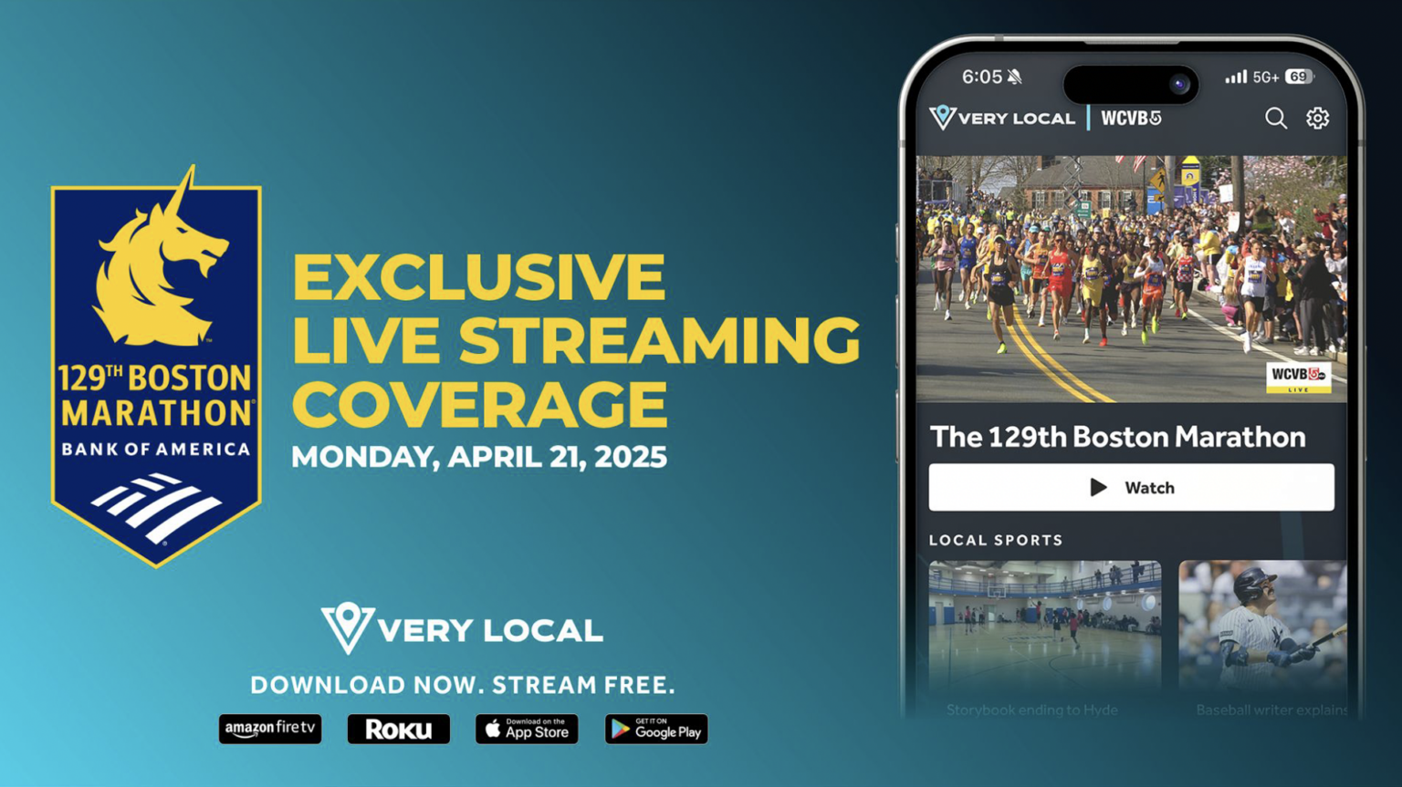 Stream the 129th Boston Marathon on Very Local